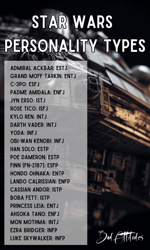 Star Wars Personality Types Which Character Are You? - Bad Attitudes